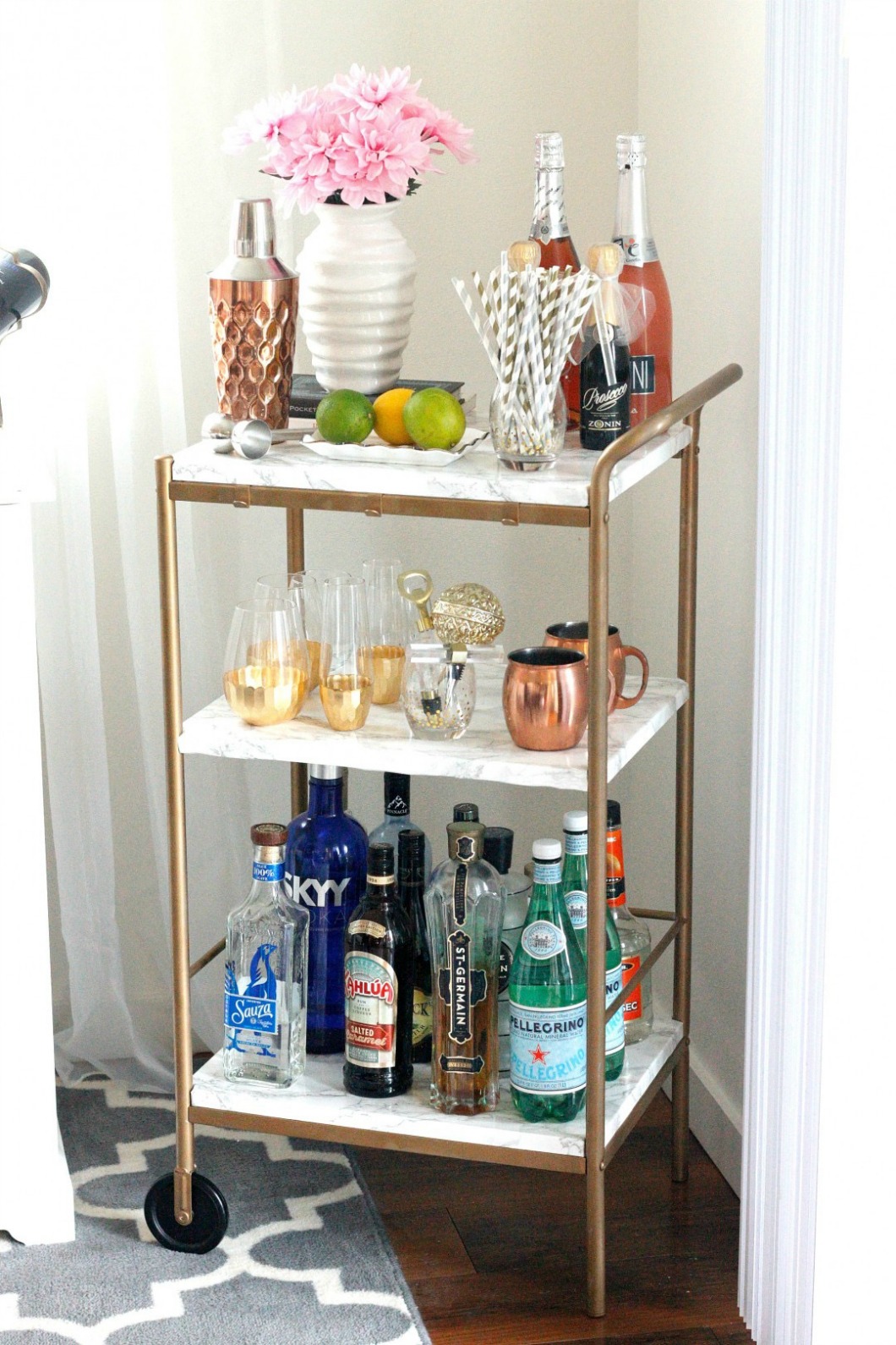 Bar Cart and Serving Station - Nesting With Grace