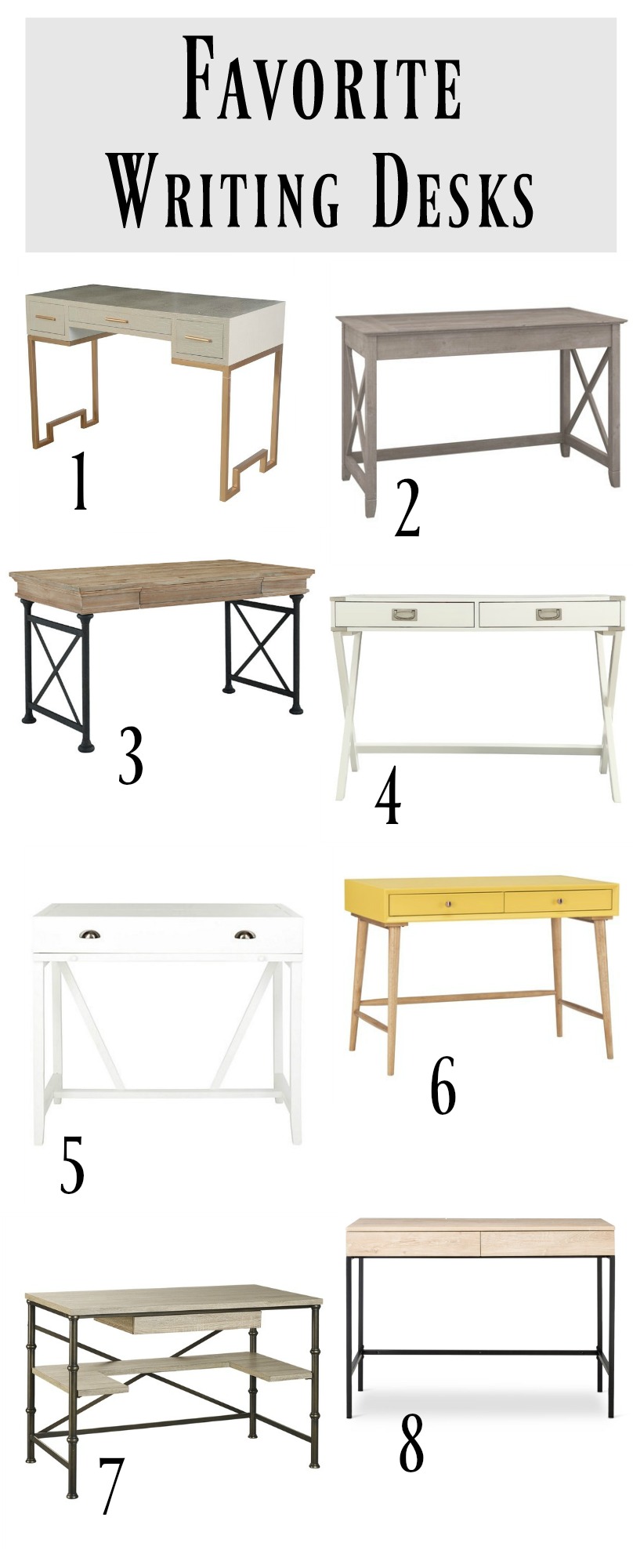 Writing Desk For Small Spaces - Nesting With Grace