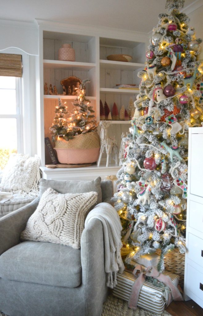 Christmas Tree in our Small Family Room - Nesting With Grace