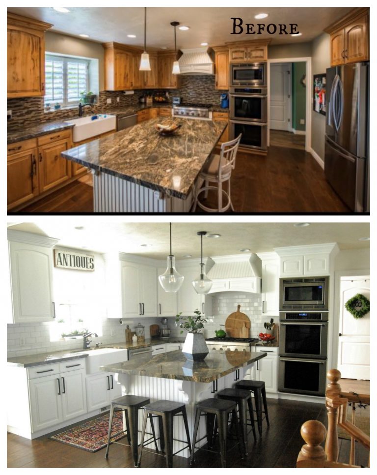 27 Inspiring Kitchen Makeovers- Before and After - Nesting With Grace