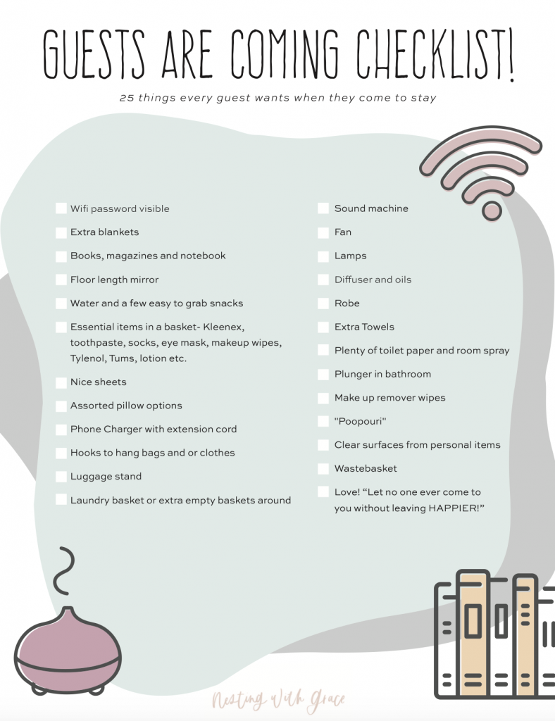 Guests are Coming Printable and What it looks like!!! - Nesting With Grace