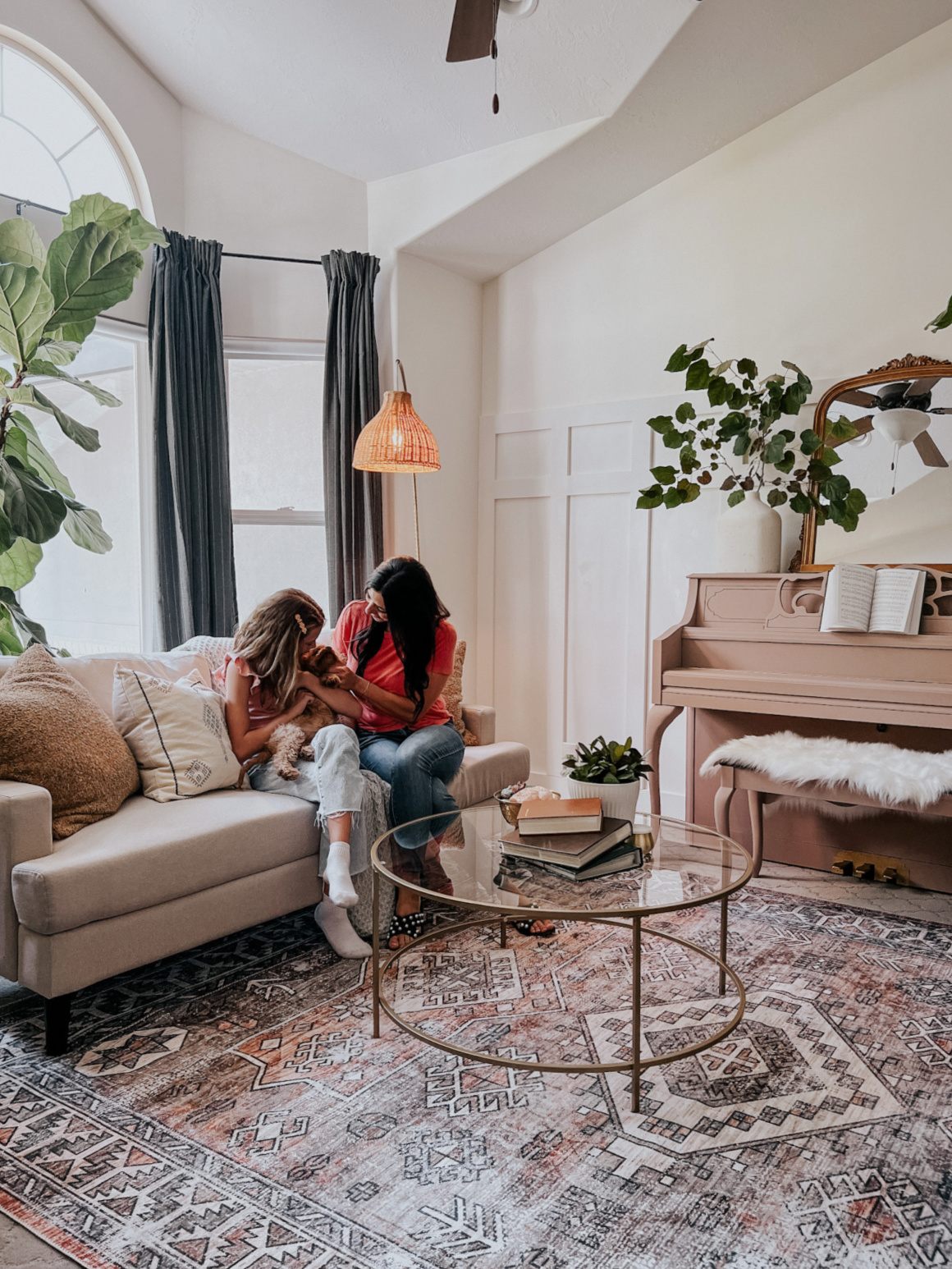 Living Room and Painted Piano Makeover for Deserving Single Mom ...