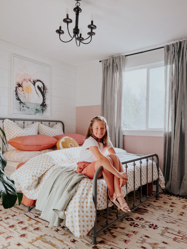Navy's Bedroom Makeover- 9 Year Old Girl - Nesting With Grace