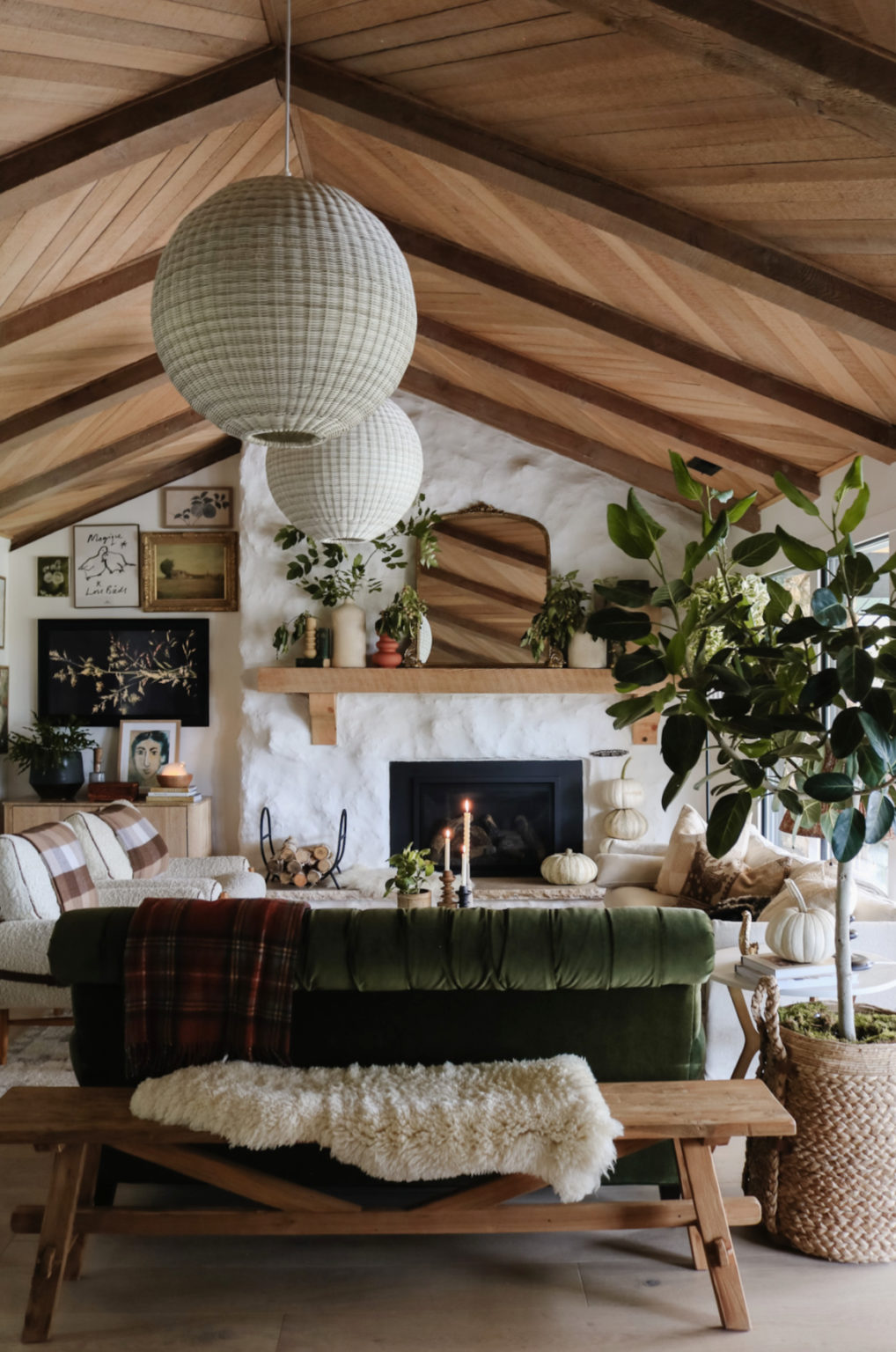 Simple Ways to Add Fall Decor- Our Fall Family Room - Nesting With Grace