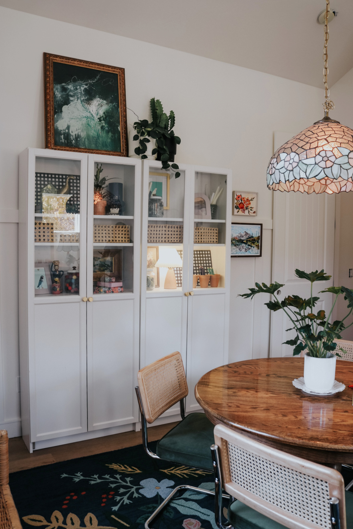 Home Office Makeover- Round Table as Desk - Nesting With Grace