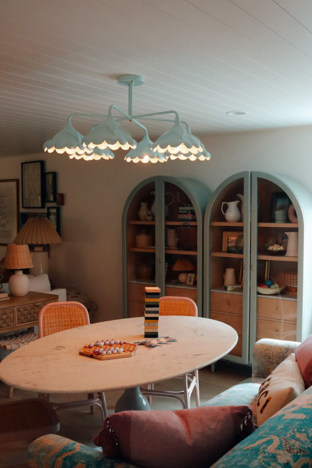 New Whimsical Light Fixture over Game Table - Nesting With Grace