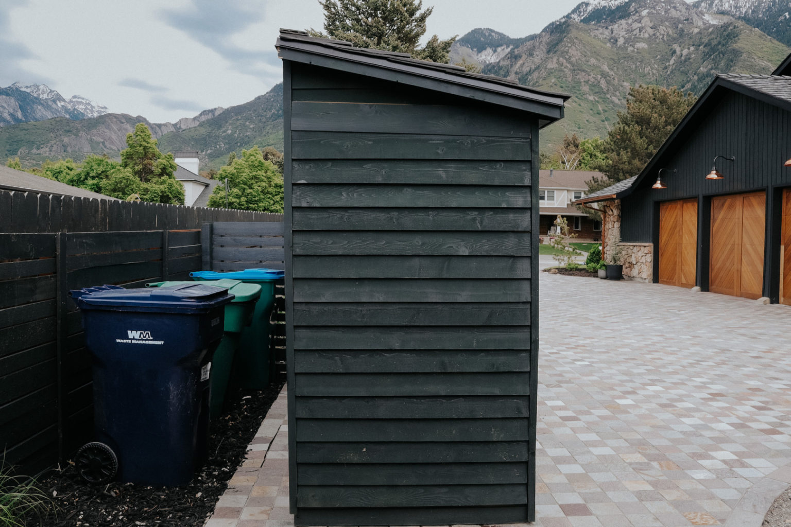 Hidden Garbage Storage and Air Conditioner Unit- Plus Small Shed ...