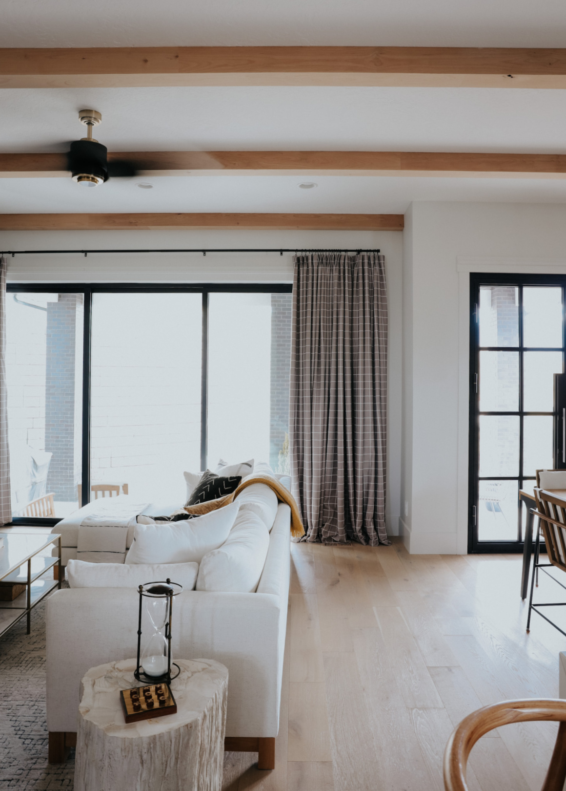 New Curtain Panels in Modern Family Room- Source for Curtains - Nesting ...