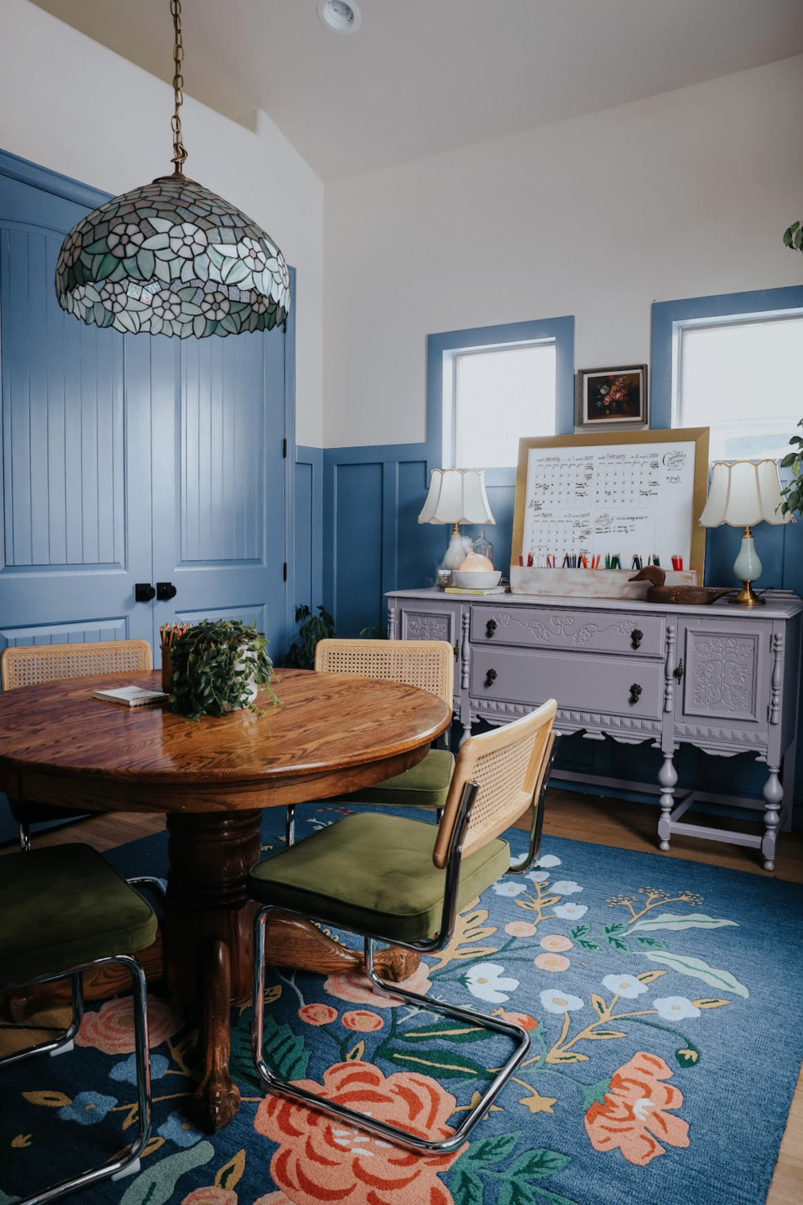 Home Office with Color of the Year Walls- Blue Nova - Nesting With Grace