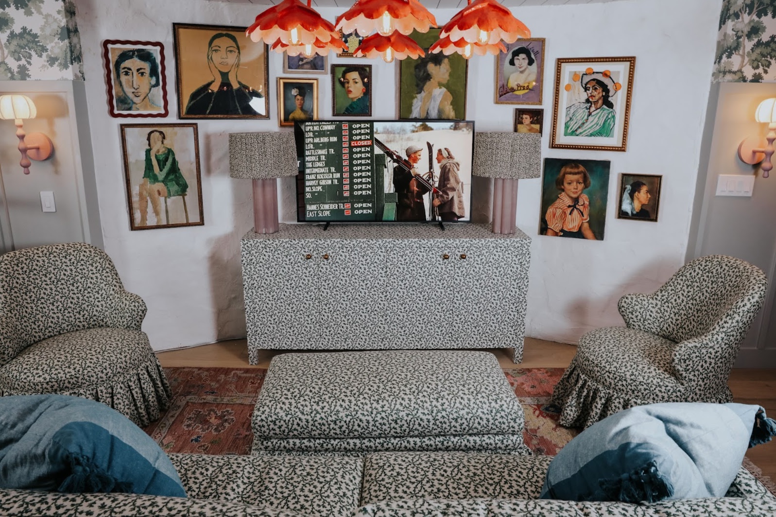 A Cozy, Pattern-Drenched Gaming Nook in Our Basement - Nesting With Grace