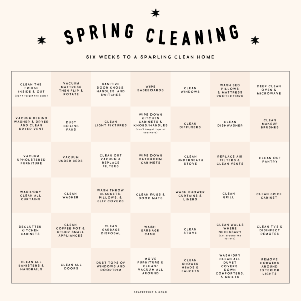 Clean Home with Daily Task Calendar and Favorite Cleaning Tools ...